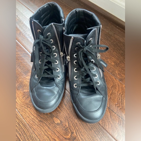 CHANEL | Shoes | Chanel Pearl High Tops Interlocking Cc24 Karl ...